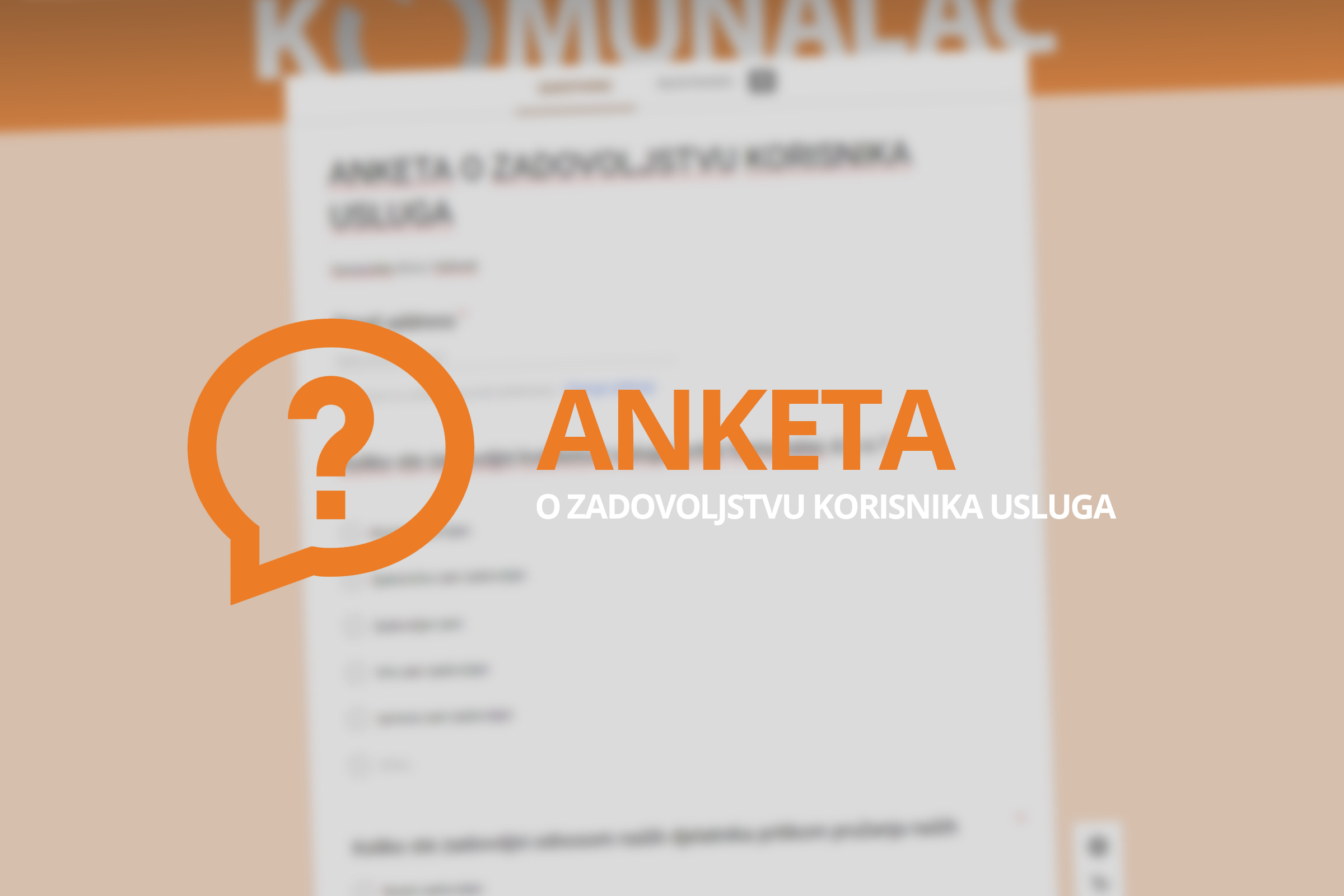Anketa o zadovoljstvu korisnika usluga - Novosti | Komunalac Vukovar